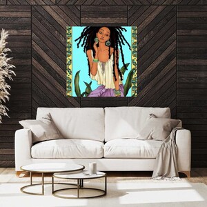 Dreadlocks Hairstyles Locs Art, Nouveau Art Print, Mucha Style Poster ...