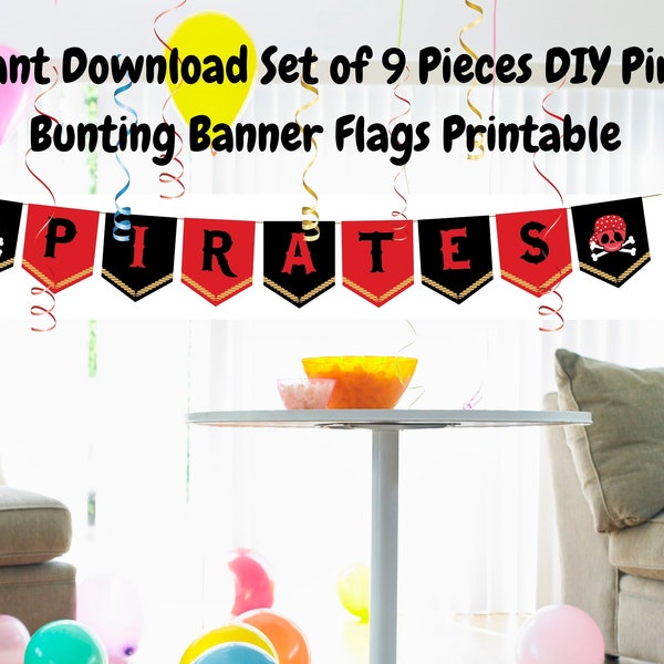 Pirate Pennant Flags - Etsy