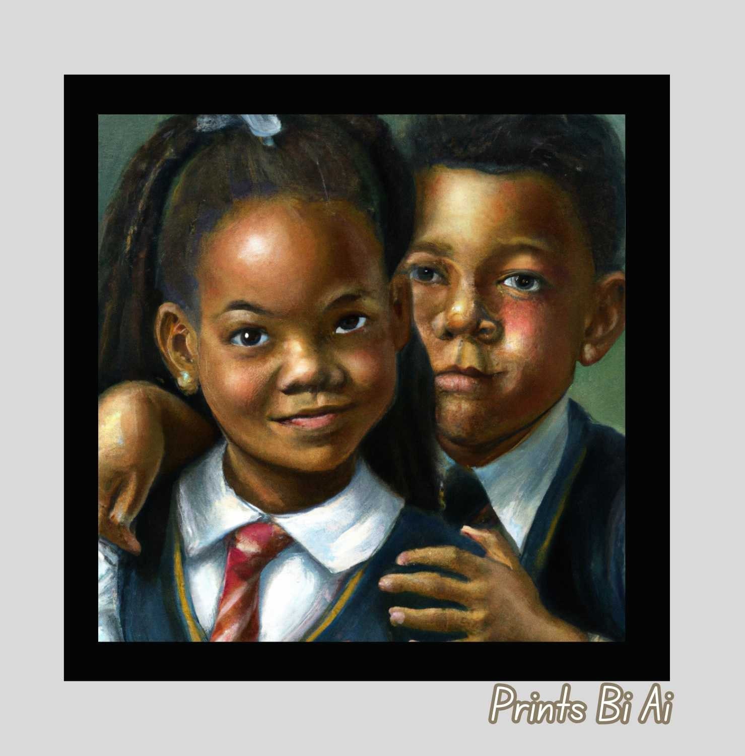 Black Child Portrait Black Child Art Black Wall Art School - Etsy