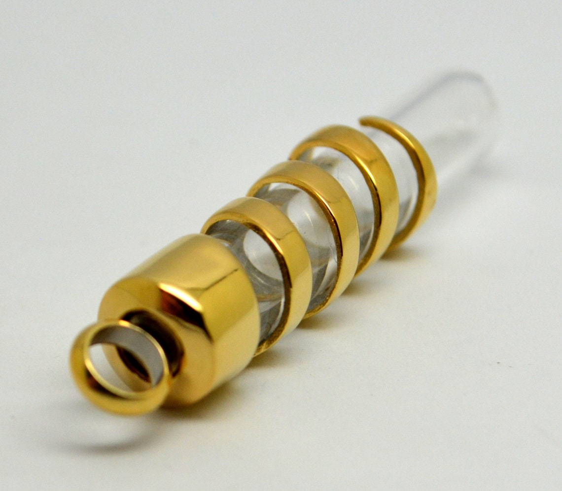 24k Gold Plated Spiral Cremation Urn Pendant - Keepsake Necklace ...