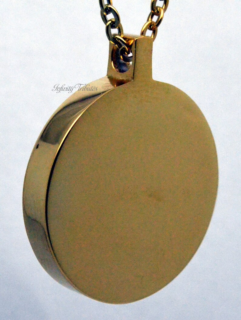 24k Gold Plated Round Cremation Urn Pendant Keepsake Charm | Etsy