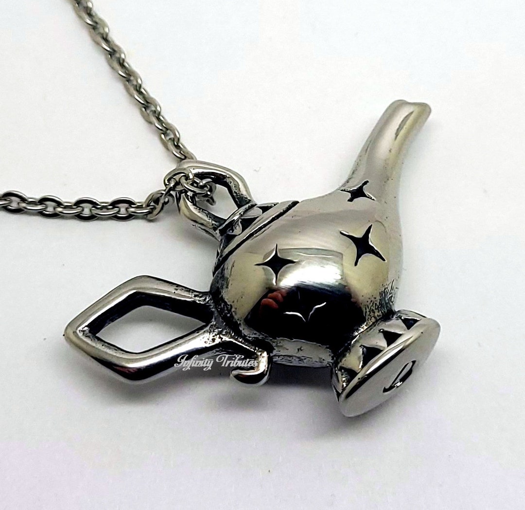 Cremation Urn Pendant - Keepsake Charm Necklace - Holds Ashes Sand Fur ...