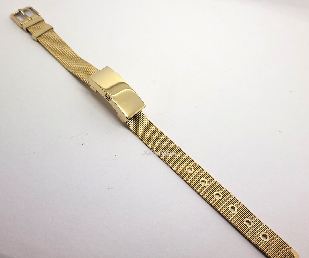 24k Gold Plated Cremation Urn Bracelet ID Keepsake Bangle Adjustable ...