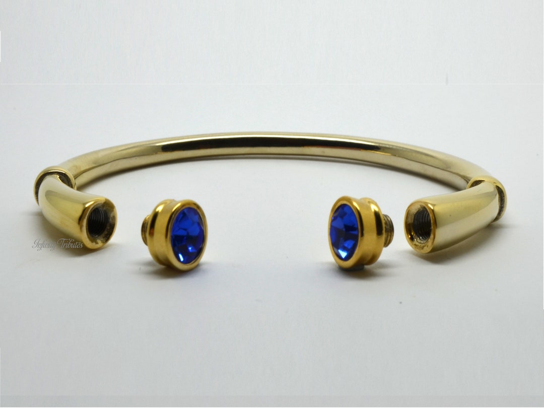 Cremation Urn Bracelet - Adjustable 24k Gold Plated Cuff Keepsake ...