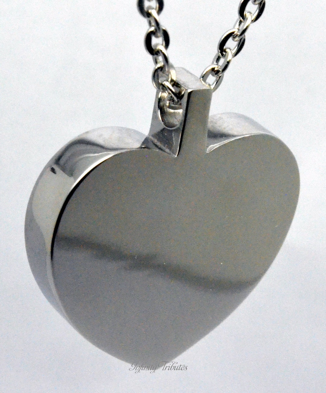 Heart Cremation Urn Pendant - Keepsake Charm Necklace - Holds Ashes Fur ...