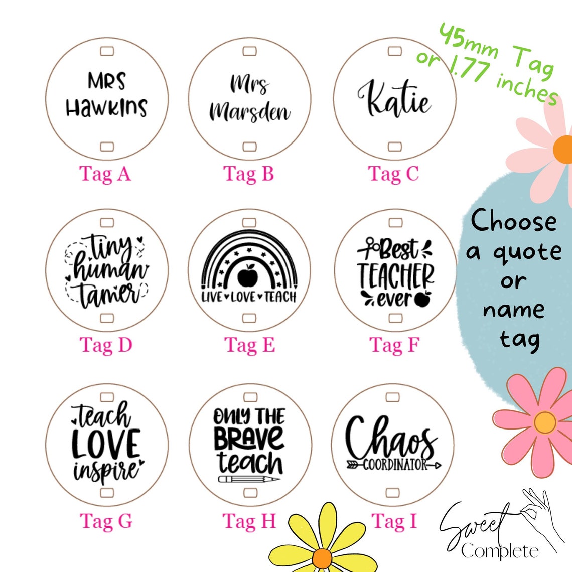 Daisy Personalised Lanyard Daisy Lanyard Teachers Lanyard - Etsy Australia