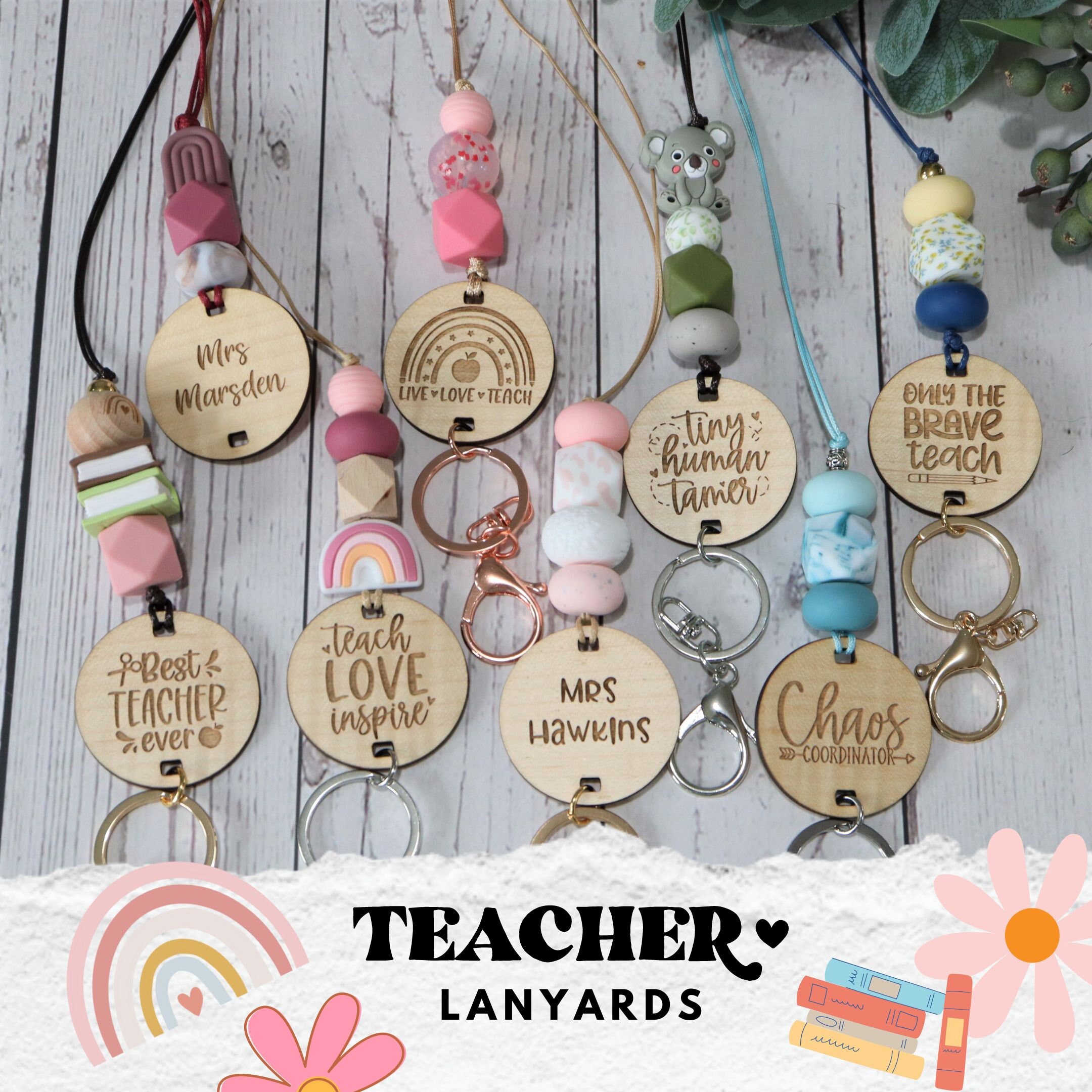Teachers Quote Name Lanyard Personalised Lanyard Teachers - Etsy Australia