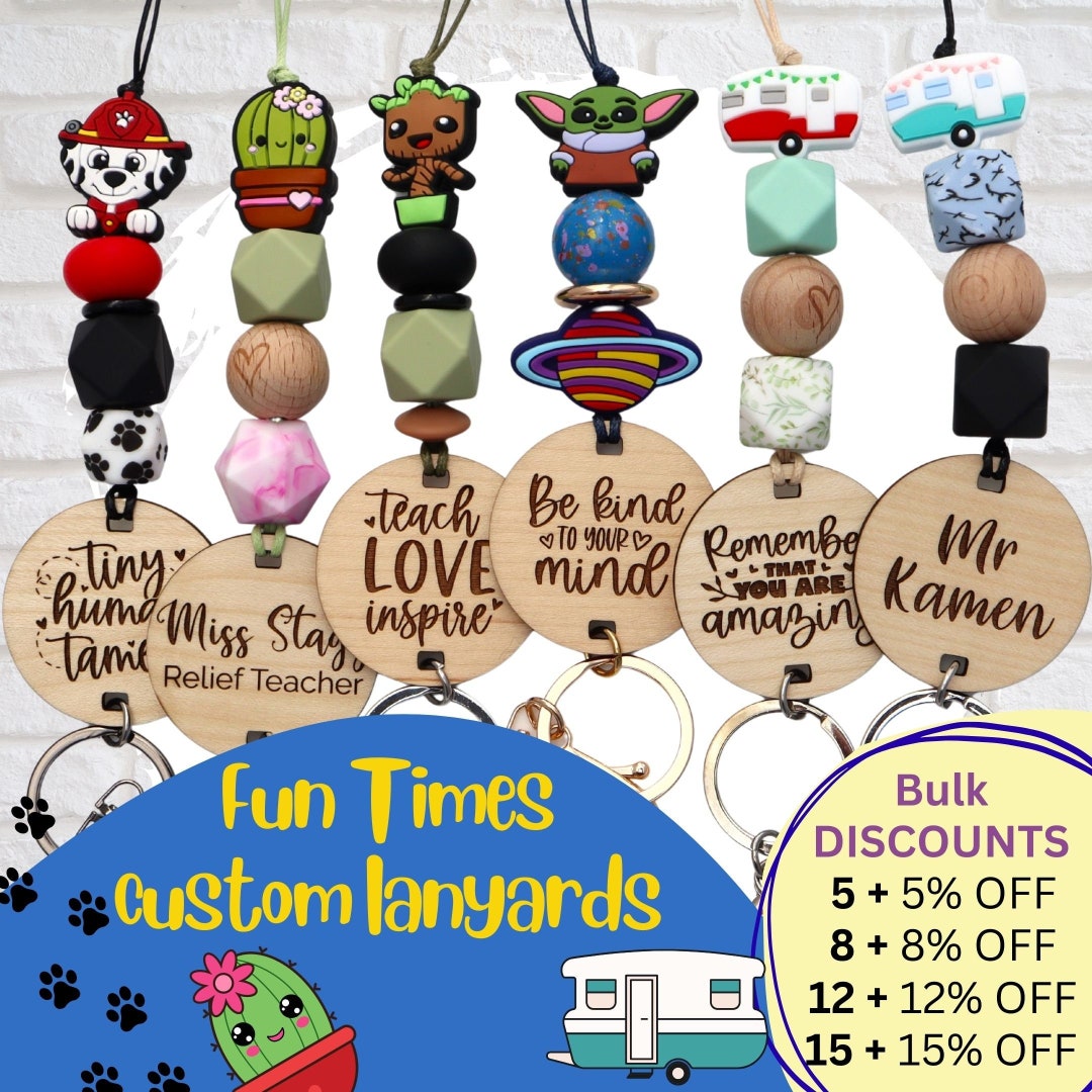 Fun Personalised Lanyard - Dog Lanyard - Camping Lanyard - Space Theme ...