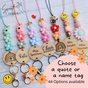 Boho Emoji Lanyard - Gardening Lanyard - Birdhouse Lanyard - Teachers ...