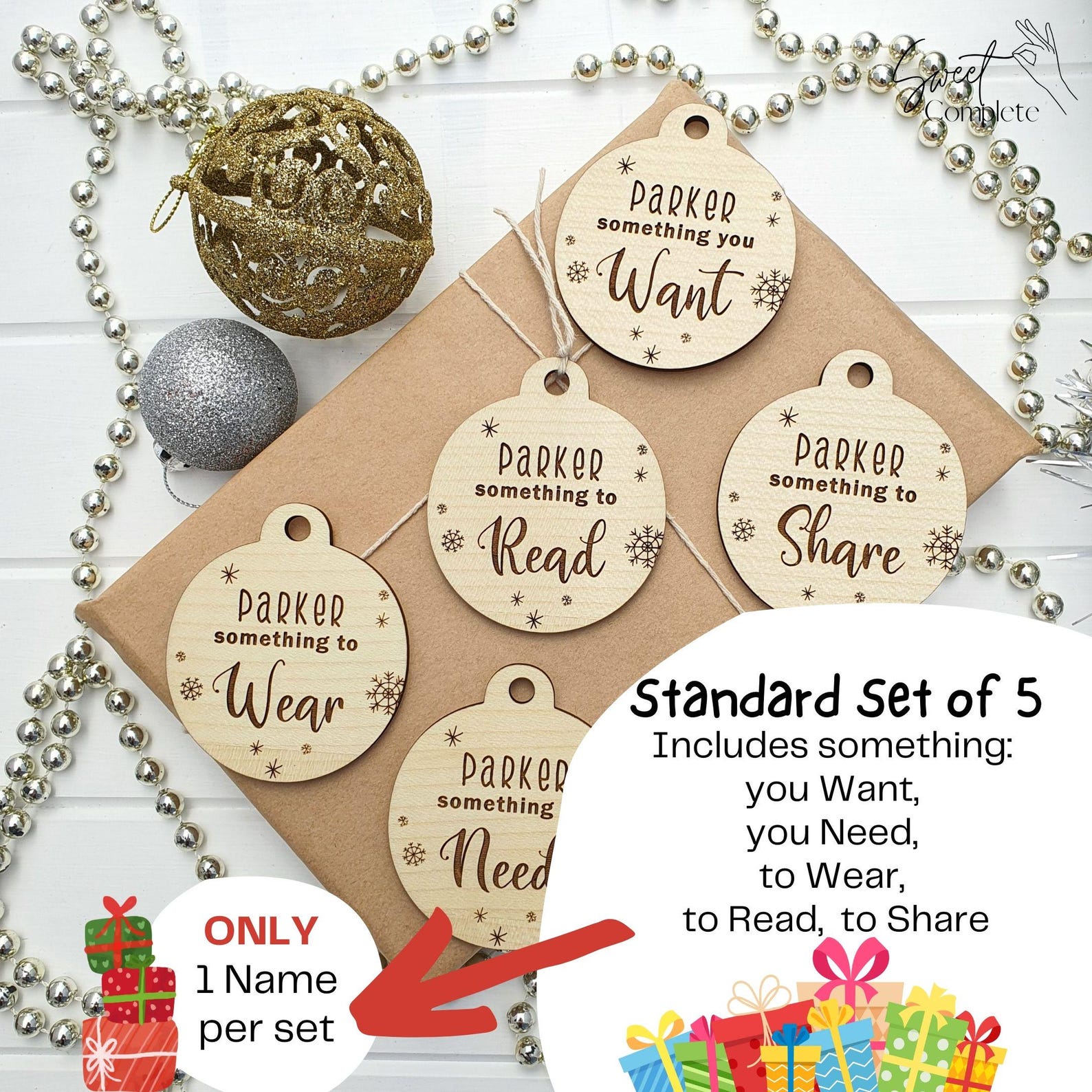 Personalised Christmas Name Tags - Something Gift Tags - Christmas ...
