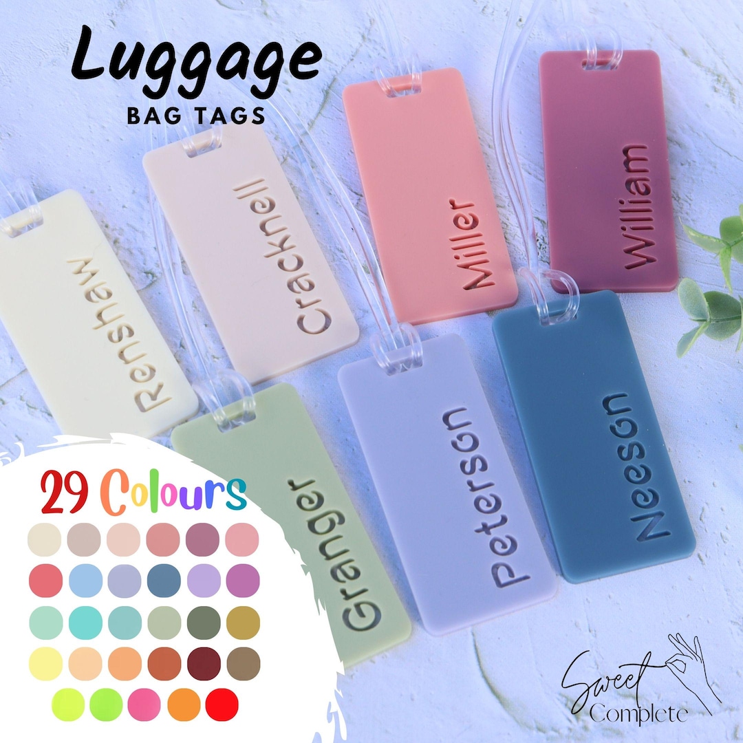 Personalised Luggage or Gift Tag - Custom Bag Tag - Gift Tag - Suitcase ...