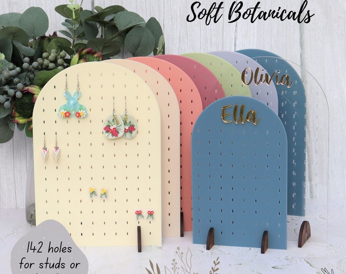 Large Earring Display Customised Botanical Colours Earring Holder ...