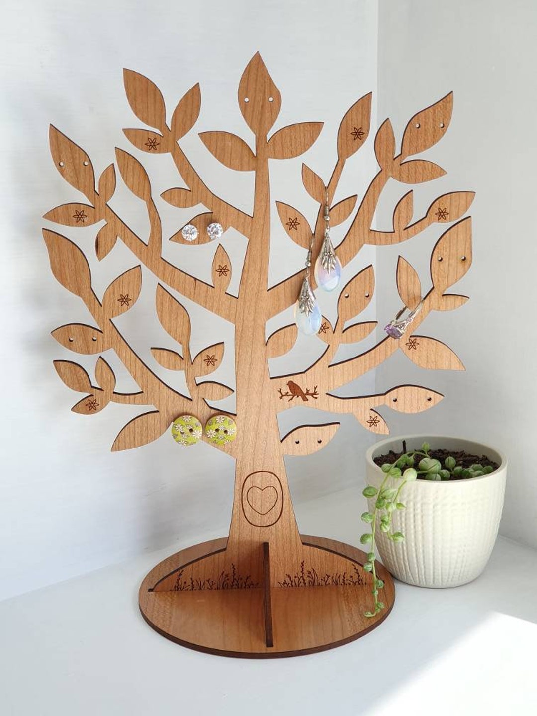 Leafy Tree Jewelry Stand - Jewellery Stand - Ring Tree - Jewelry Tree ...