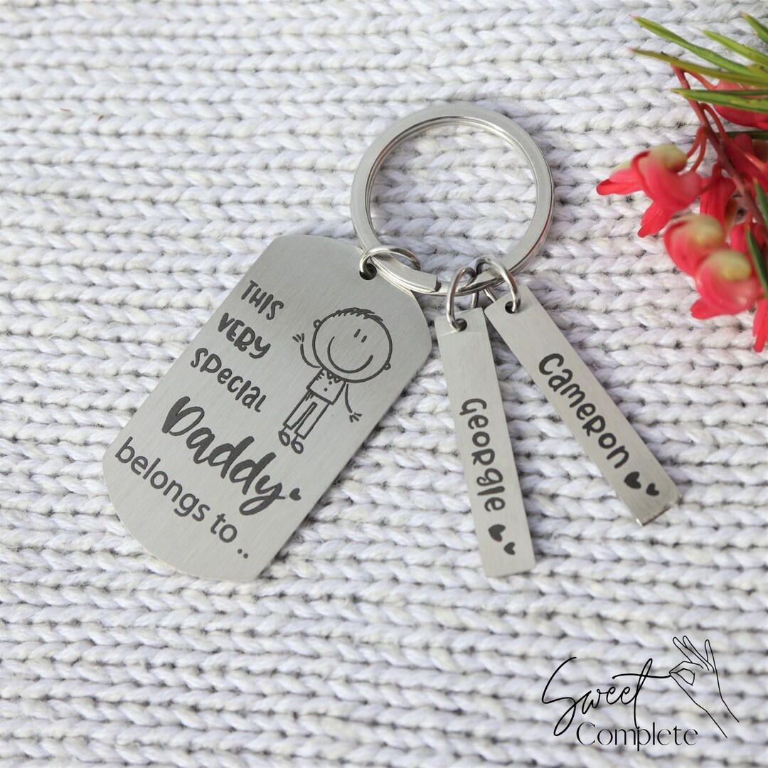 This Daddy Belong To, Fathers Day, Daddy Keyring, Personalised Fathers ...