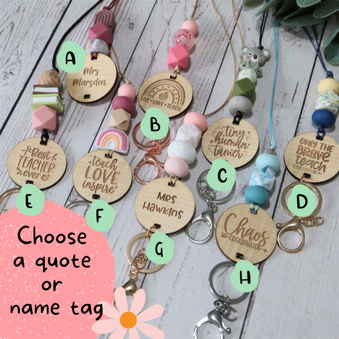 Teachers Quote Name Lanyard Personalised Lanyard Teachers - Etsy Australia