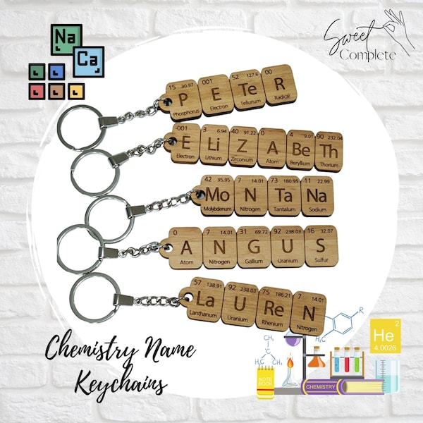 Custom Chemistry Keychain - Etsy