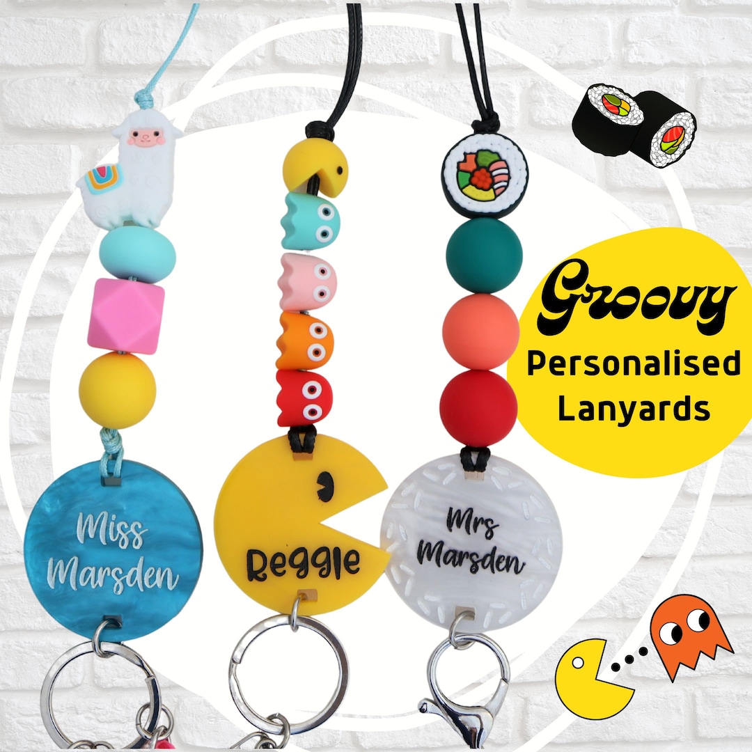 Groovy Retro Personalised Lanyard - Personalised Lanyard - Teachers ...