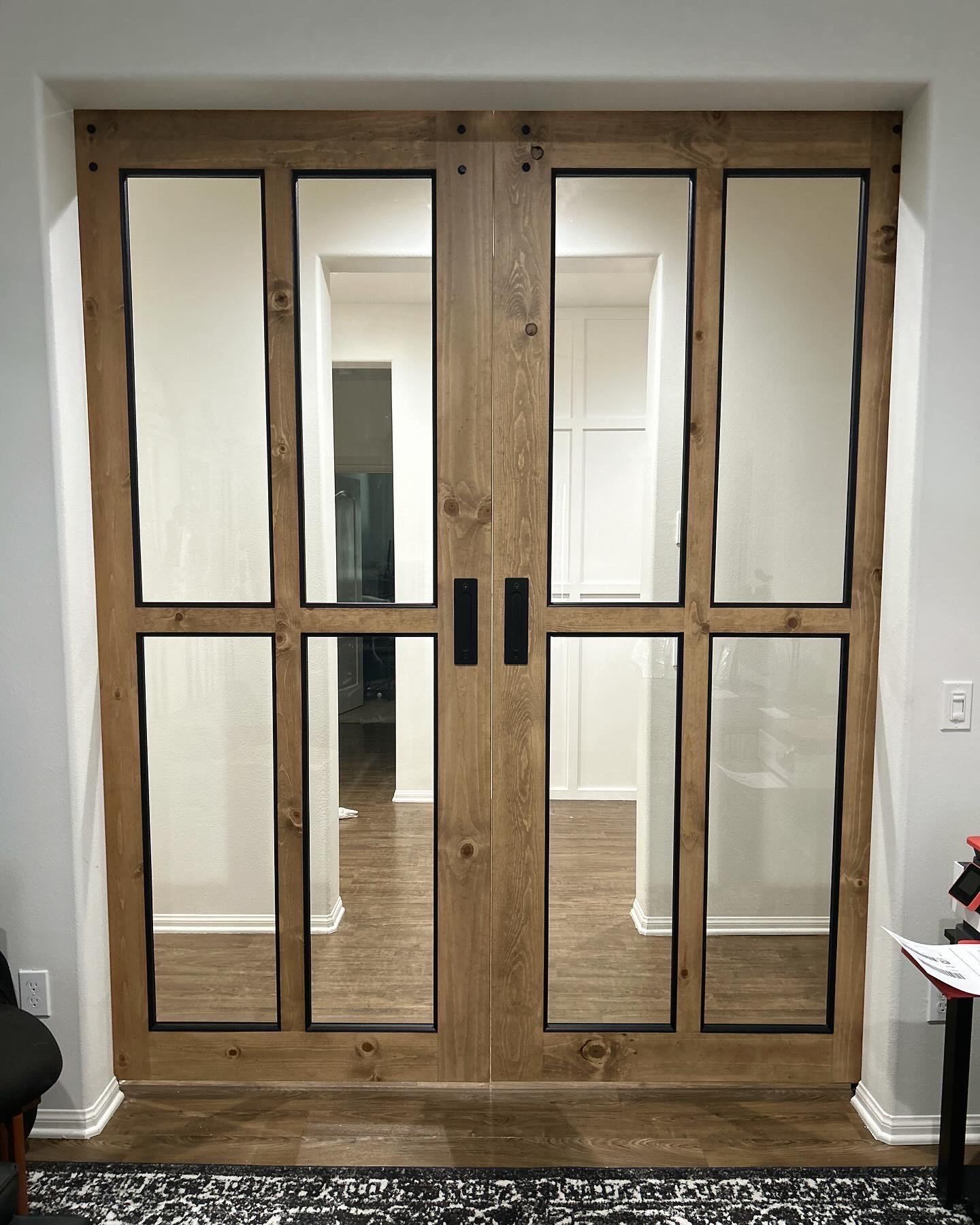Clear Glass Rustic Barn Door. - Etsy