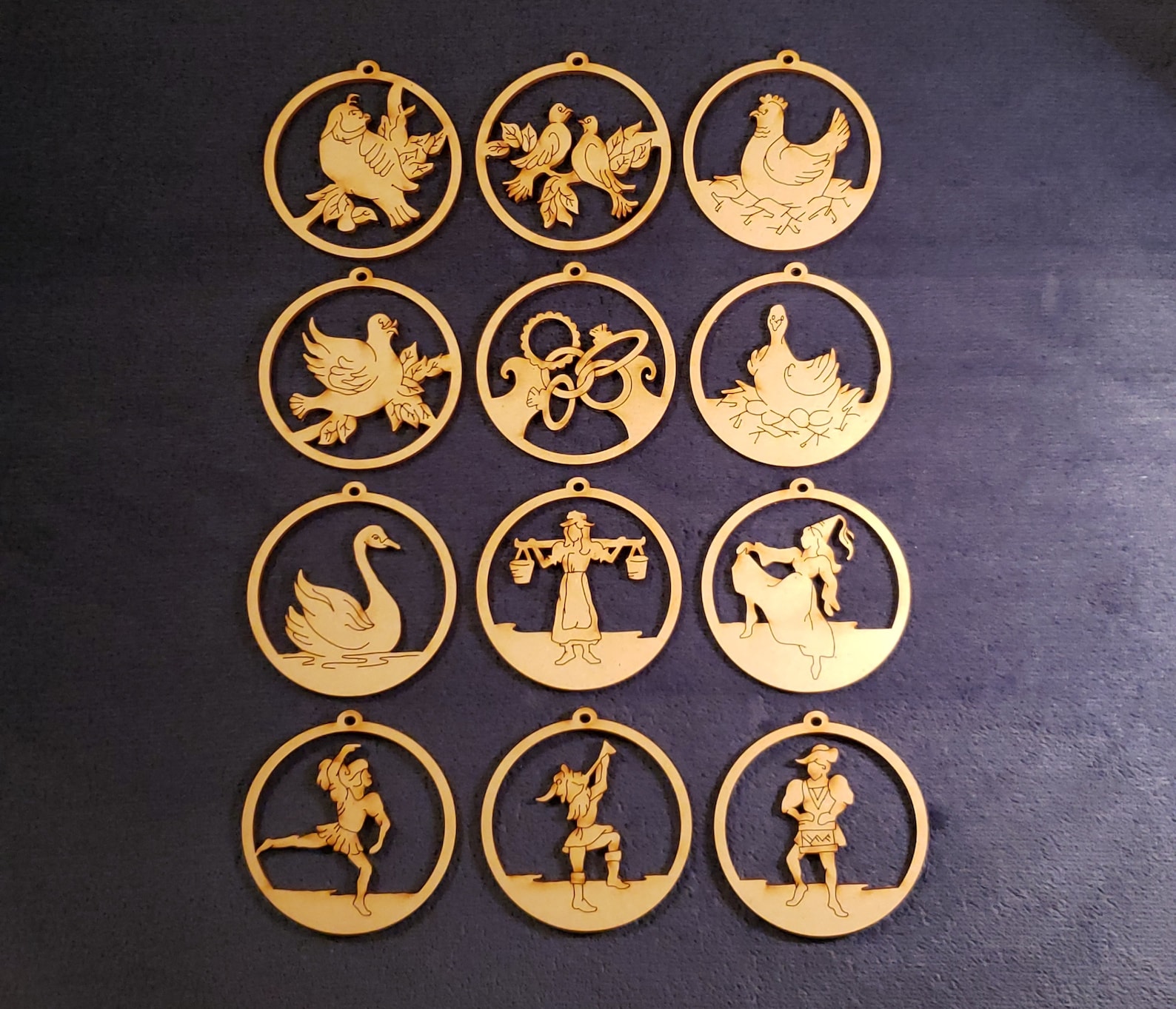 12 Days of Christmas Ornaments - Etsy