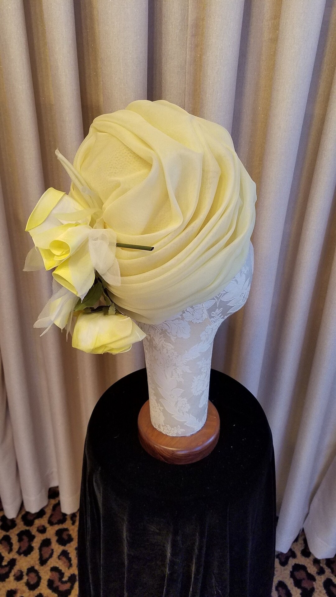 Vintage, 1960's, Christian Dior, Chapeaux, Yellow, Silk, Spring, Easter ...