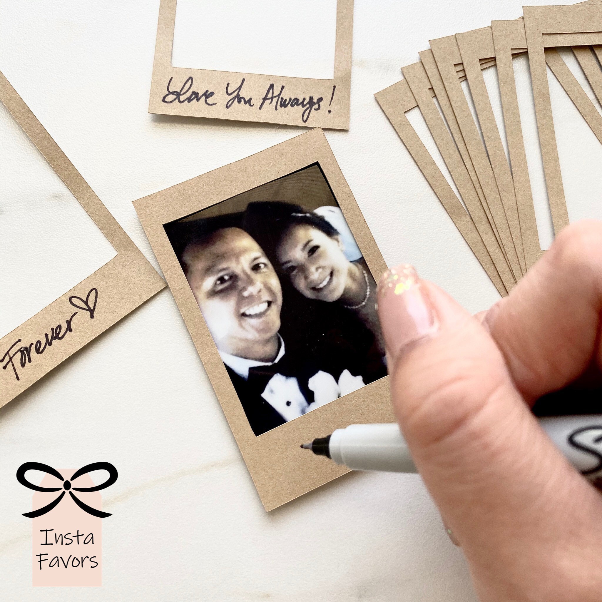 Instastick Kraft Stickers for Instax Film Party Favors . Wedding Favors ...