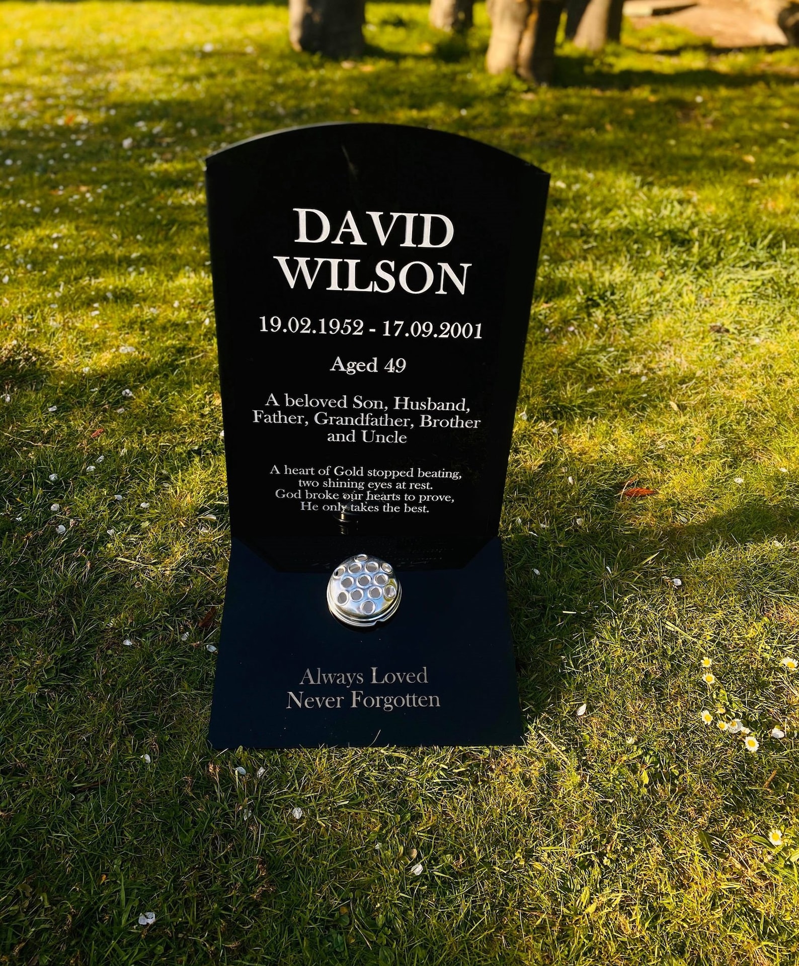 Headstone Temporary Headstone Gravemarker Memorial Plaque | Etsy