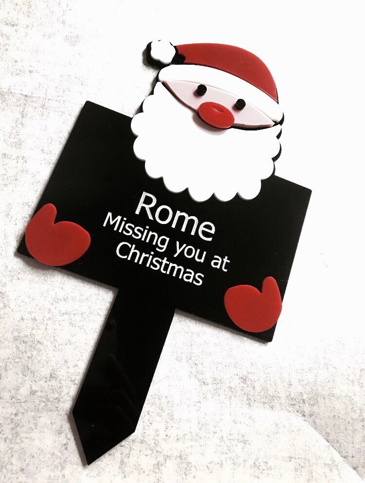 Christmas Memorial Grave in Memory Santa Plaque in Loving | Etsy UK