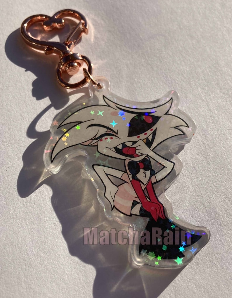 Angel Dust Hazbin Hotel Inspired Keychain - Etsy