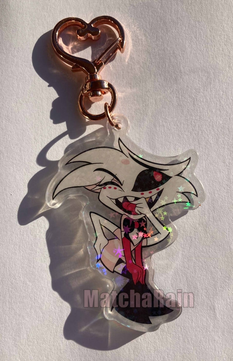 Angel Dust Hazbin Hotel Inspired Keychain - Etsy