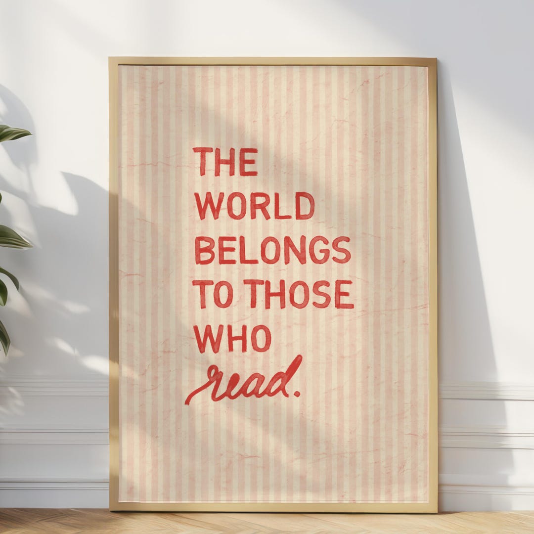 Whimsical Reading Nook Poster Gift: Hand-lettered Matte Wall Art - Etsy