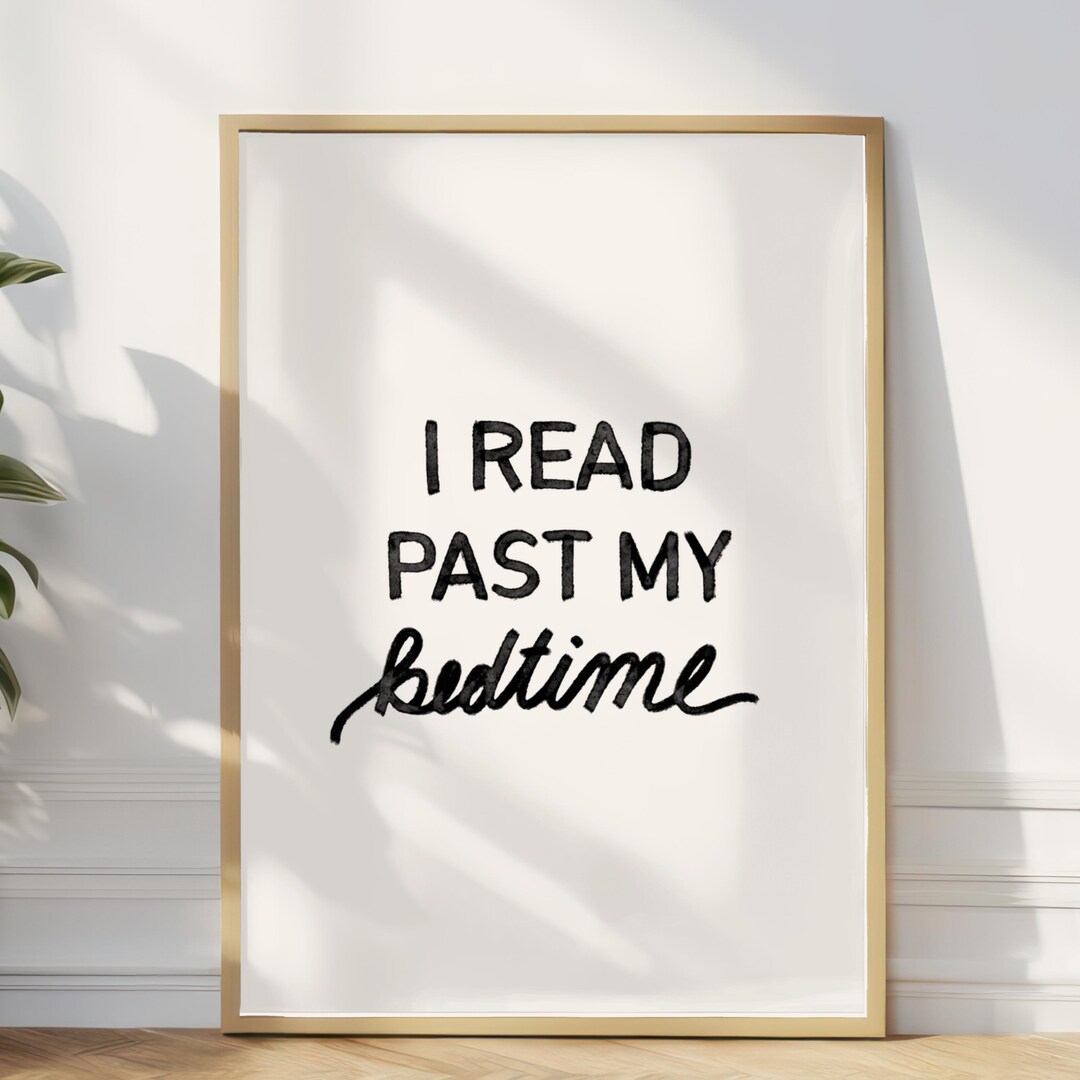 Minimalist Reading Poster Gift: Hand-lettered Library Wall Art - Etsy