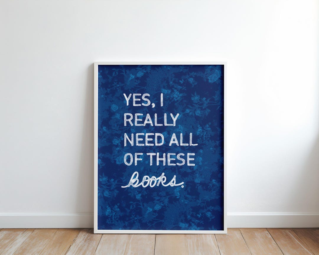 Coastal Reading Poster, Home Library Wall Art (PDF Download) - Etsy