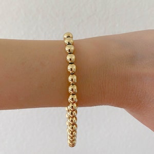 14K Gold Ball Bracelet| 14K Gold Bead Bracelet| 14K Gold Bracelet ...