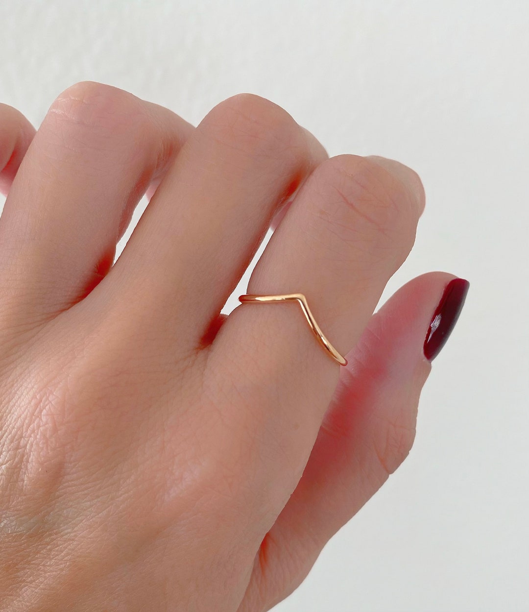14K V Ring 14K Chevron Ring 14K Spacer Ring 14K Knuckle Ring 14K ...