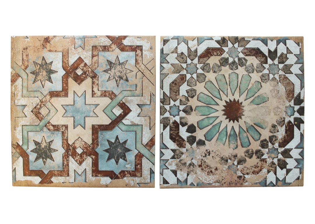 8x8 Vintage Ceramic Tiles - Etsy