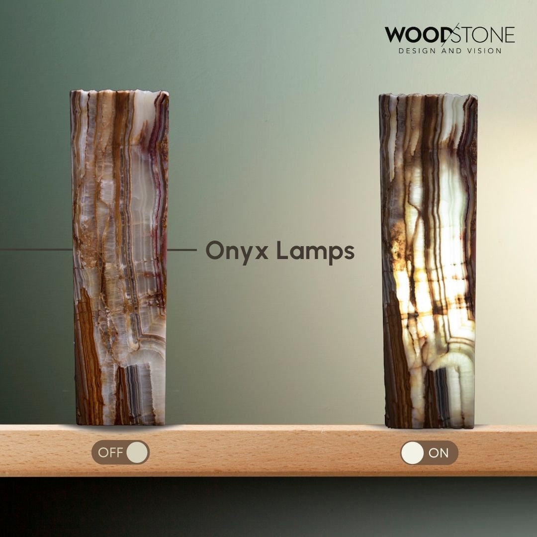 Cube Onyx Lamp With Freeform Top - Etsy