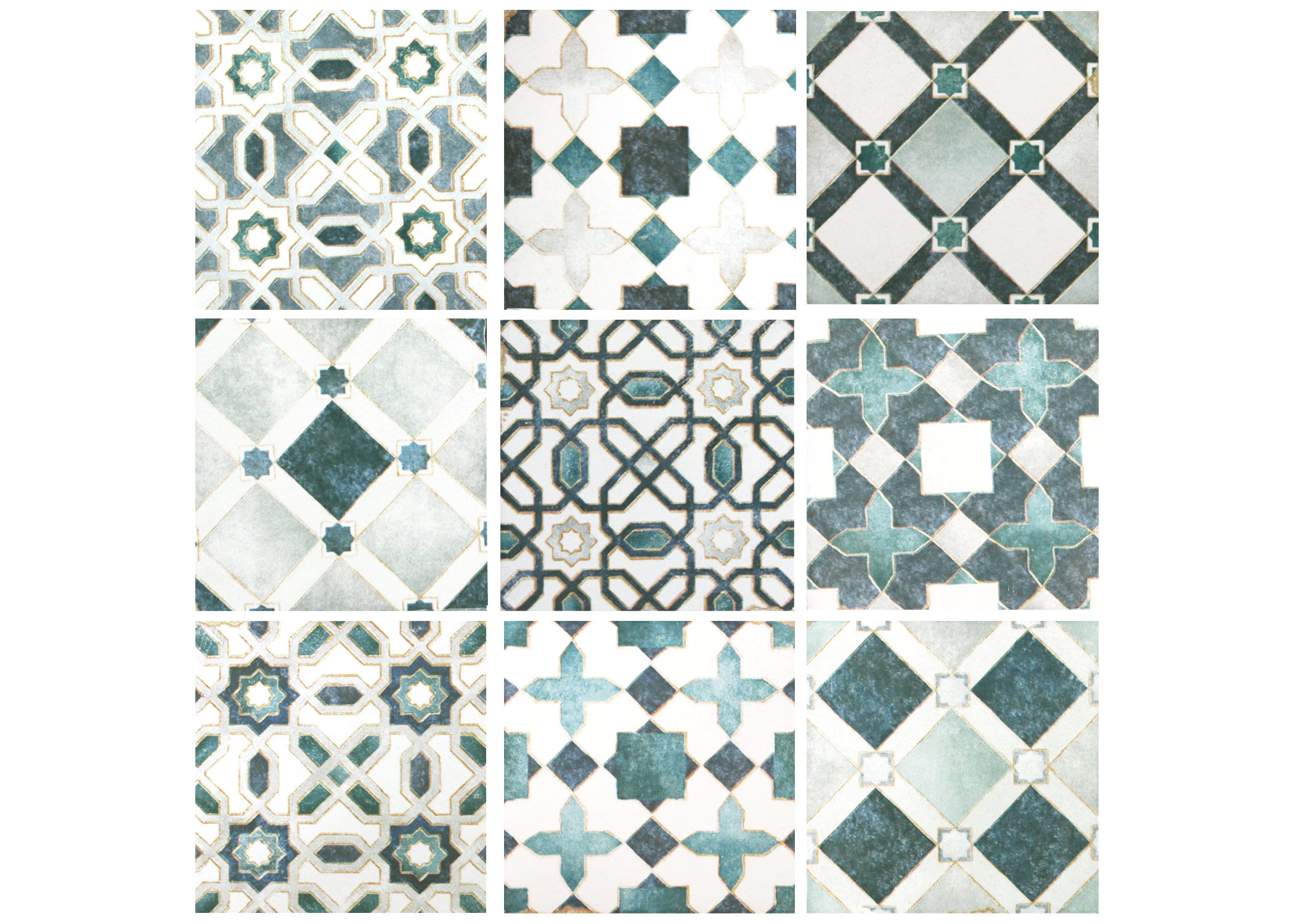 Blue 4x4 Handmade Ceramic Tiles Moroccan Blue Mix | Etsy