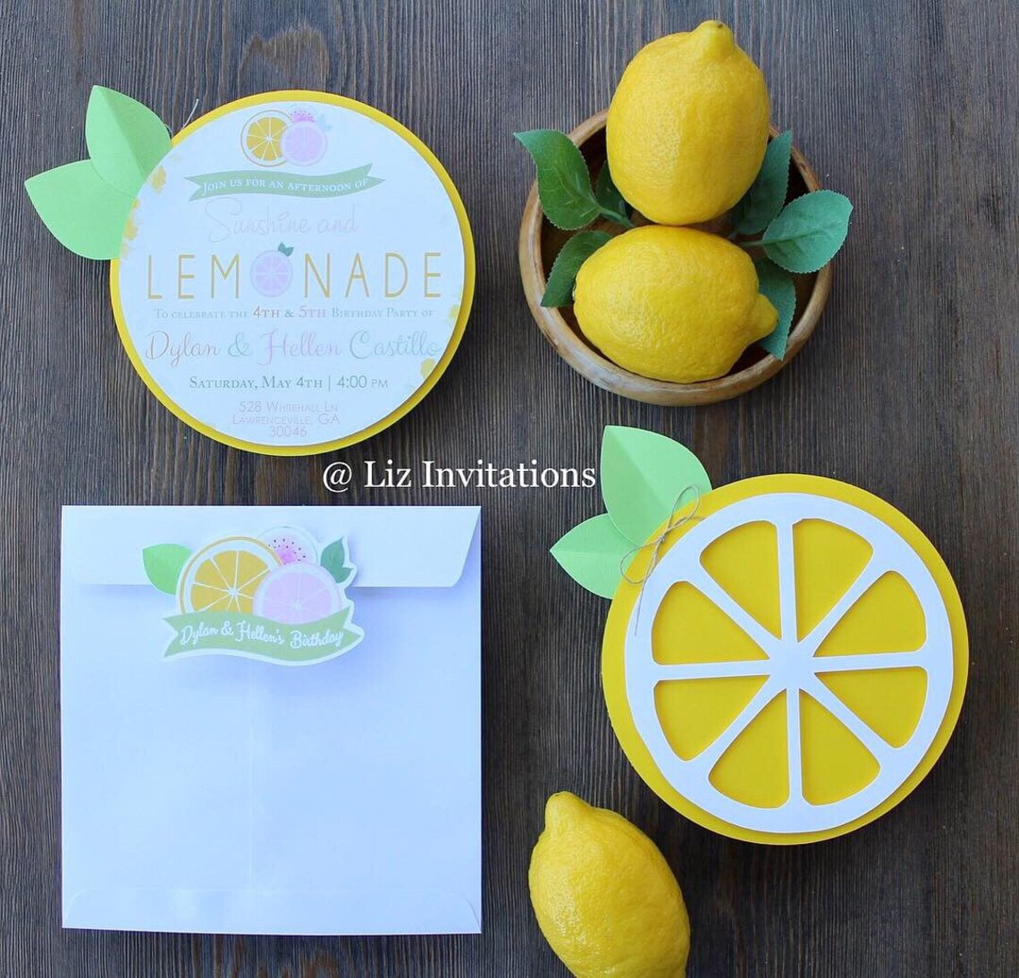 Lemonade Birthday Party Invitations 12 Cts | Etsy