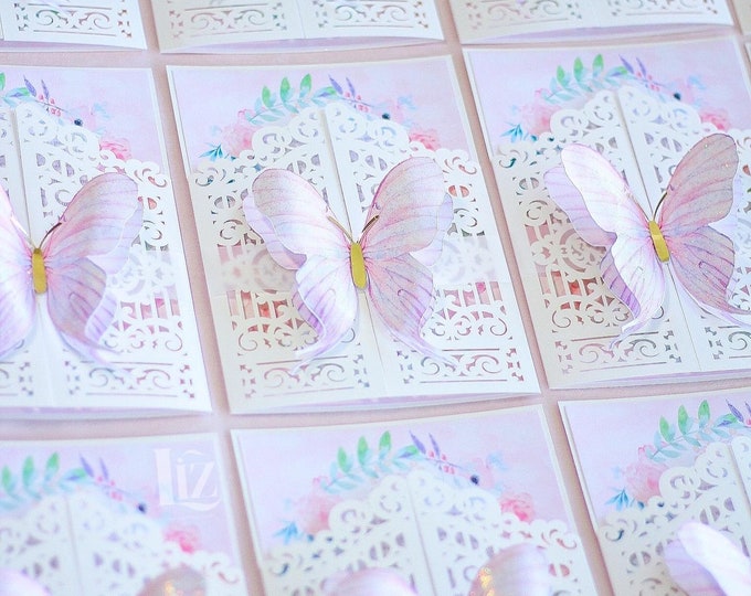 Butterfly Mariposa Garden Invitations (minimun 25 Units) - Etsy