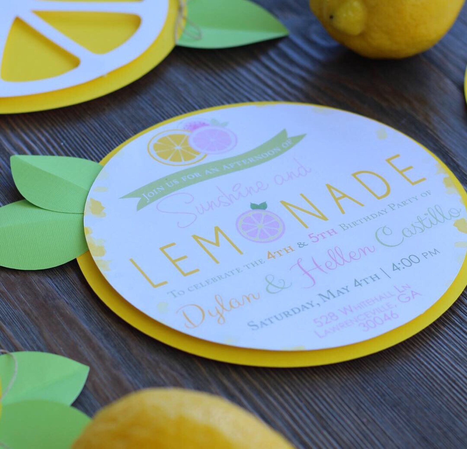 Lemonade Birthday Party Invitations 12 Cts | Etsy