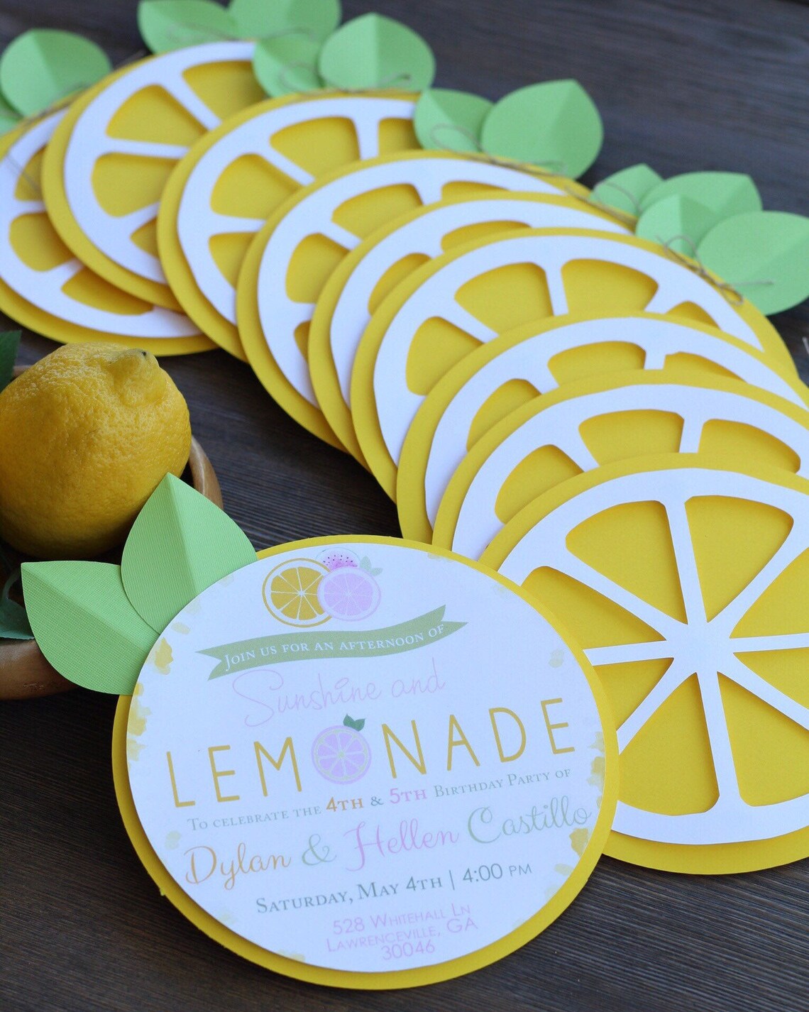 Lemonade Birthday Party Invitations 12 Cts | Etsy