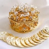 Wedding Arras, Elegant Silver Crown Wedding Arras With 13 Coins Set ...