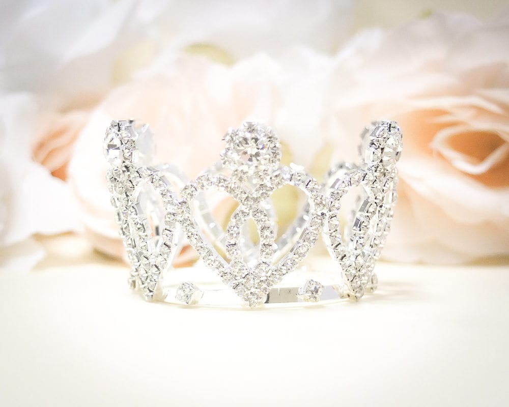 Rhinestone Baby Crown, Baby Tiara, Mini Crown, Tiny Crown Photo Prop ...