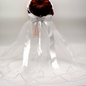 Communion Headpiece and Veil - Confirmation Headpiece and Veil - Girls ...