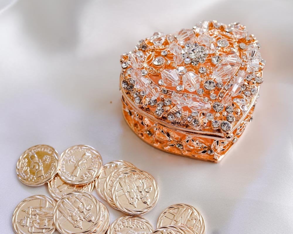 Wedding Arras Rose Gold Arras De Oro Rosa - Heart Arras for Wedding ...