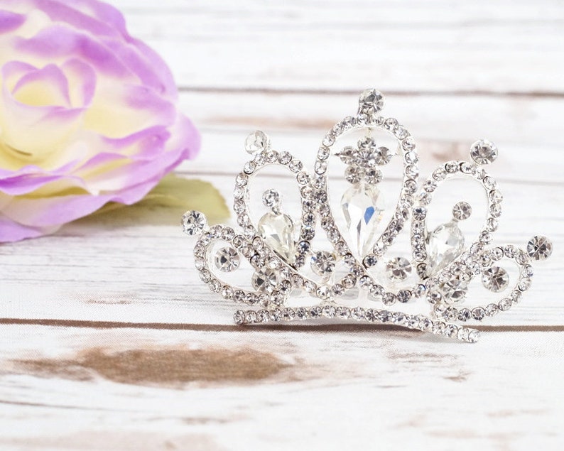 Silver Rhinestone Mini Tiara Doll Tiara Baby Tiara Baby - Etsy