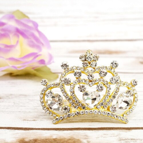 Gold Rhinestone Mini Tiara Doll Baby Tiara Rhinestone - Etsy