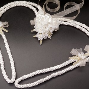 Ivory Wedding Lasso - Silk Rose Flower Wedding Lasso - Lazo Para Boda ...