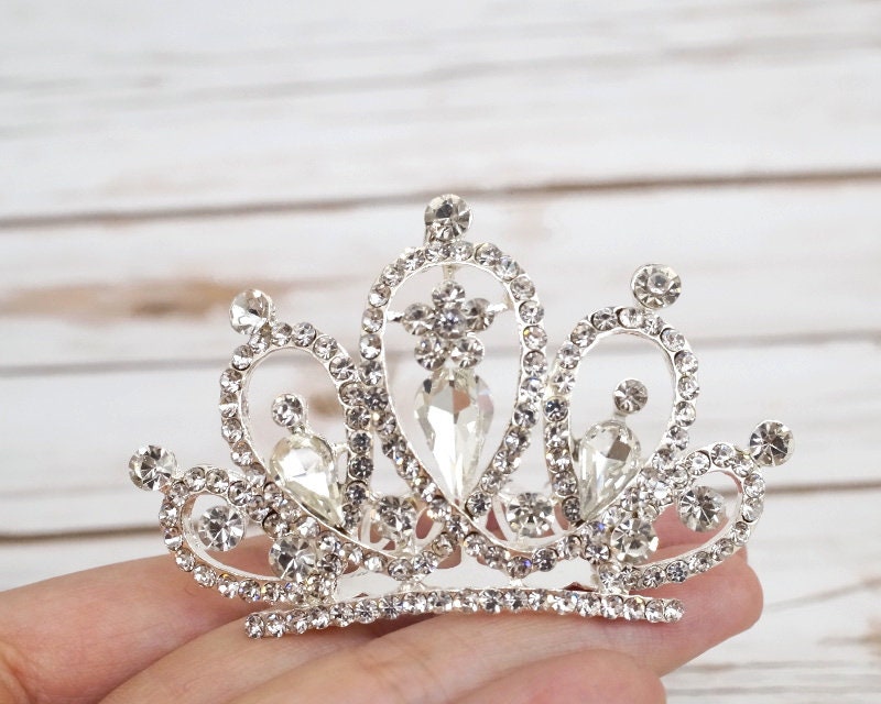 Silver Rhinestone Mini Tiara Doll Tiara Baby Tiara Baby - Etsy