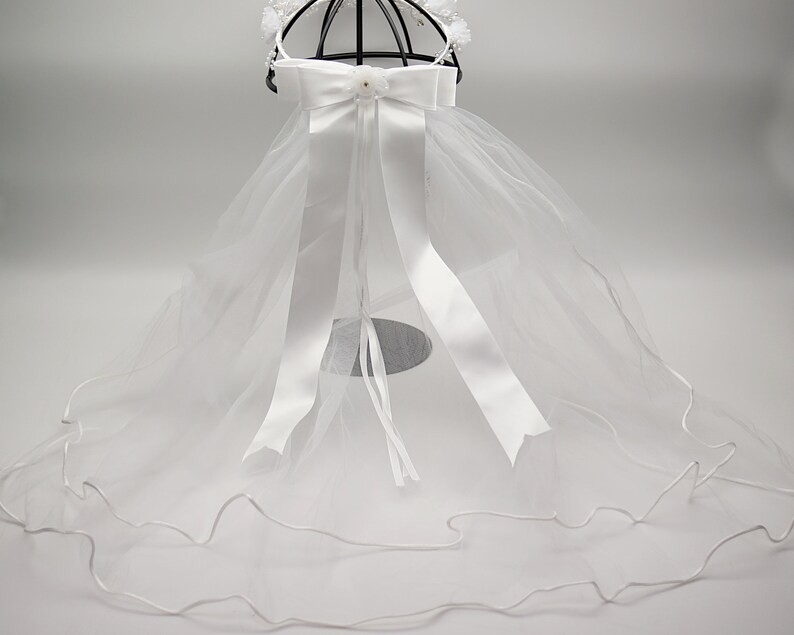 Communion Headpiece and Veil - Confirmation Headpiece and Veil - Girls ...